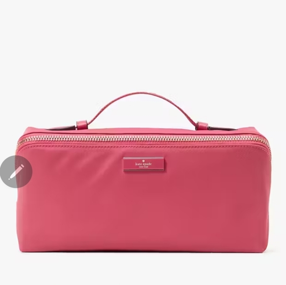 kate spade | Bags | Kate Spade Carter Nylon Travel Cosmetic Pouch Rose ...